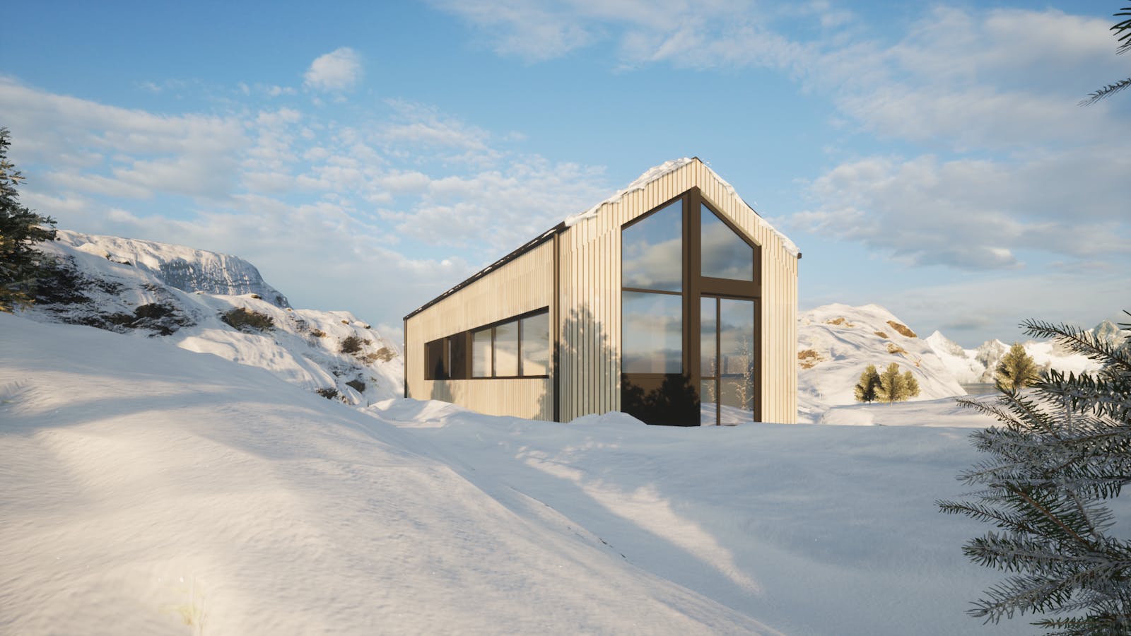 Urbanhus - Moderne hytte hvor stue og kjøkken bader i naturlig lys ...