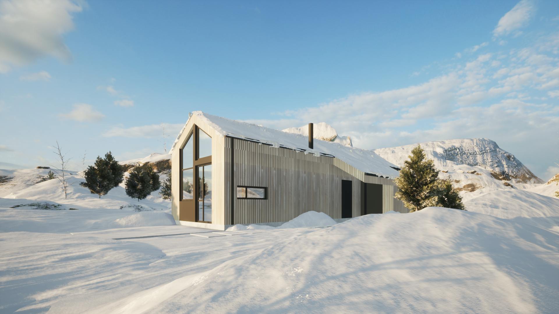 Urbanhus - Moderne hytte hvor stue og kjøkken bader i naturlig lys ...
